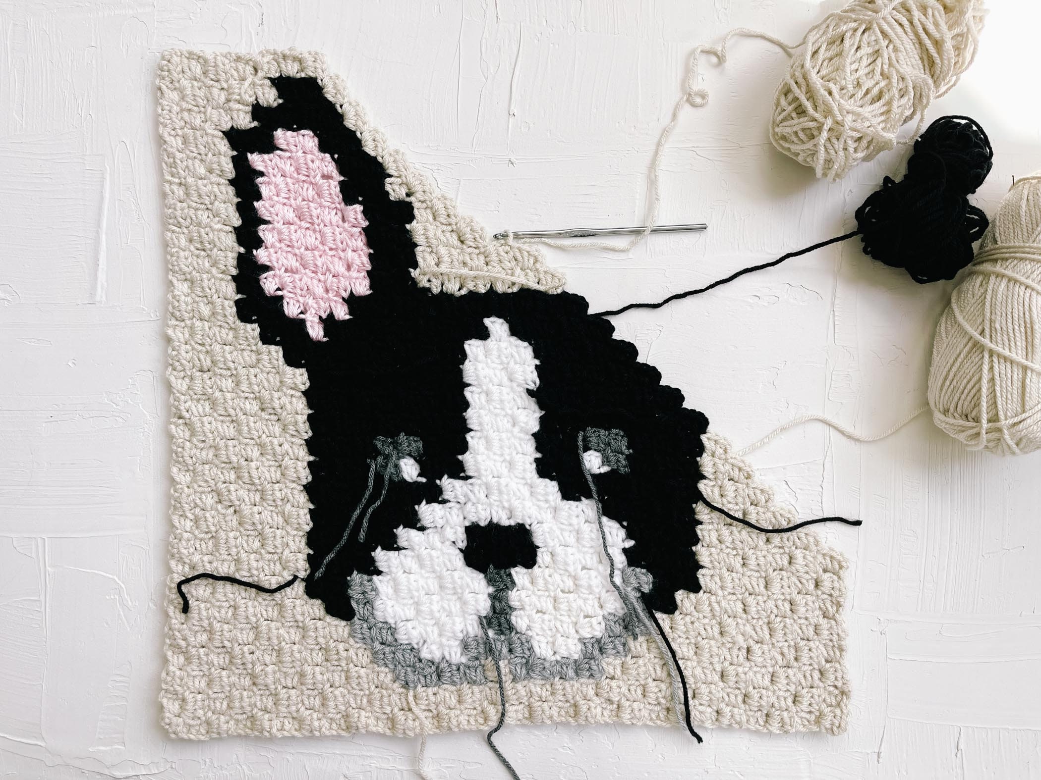 Crochet Pattern / Corner to Corner Crochet French Bulldog / Boston ...