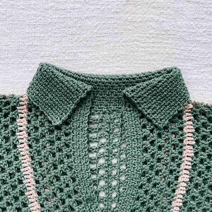 Crochet PATTERN & VIDEO / Crochet Hexagon Tee / Mesh Crochet Stitch ...