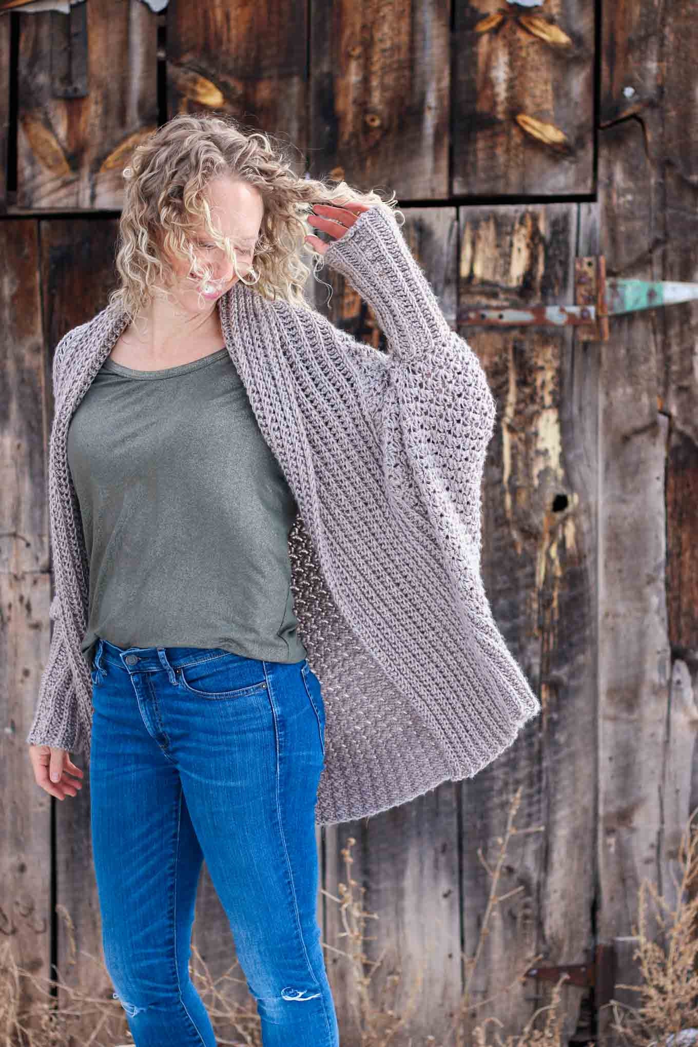 Crochet Pattern / Easy Cardigan From Rectangle / Beginner | Etsy Canada