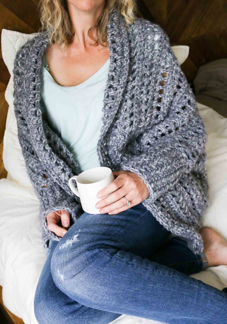 Crochet Pattern / Chunky Cardigan With Pockets / Beginner - Etsy