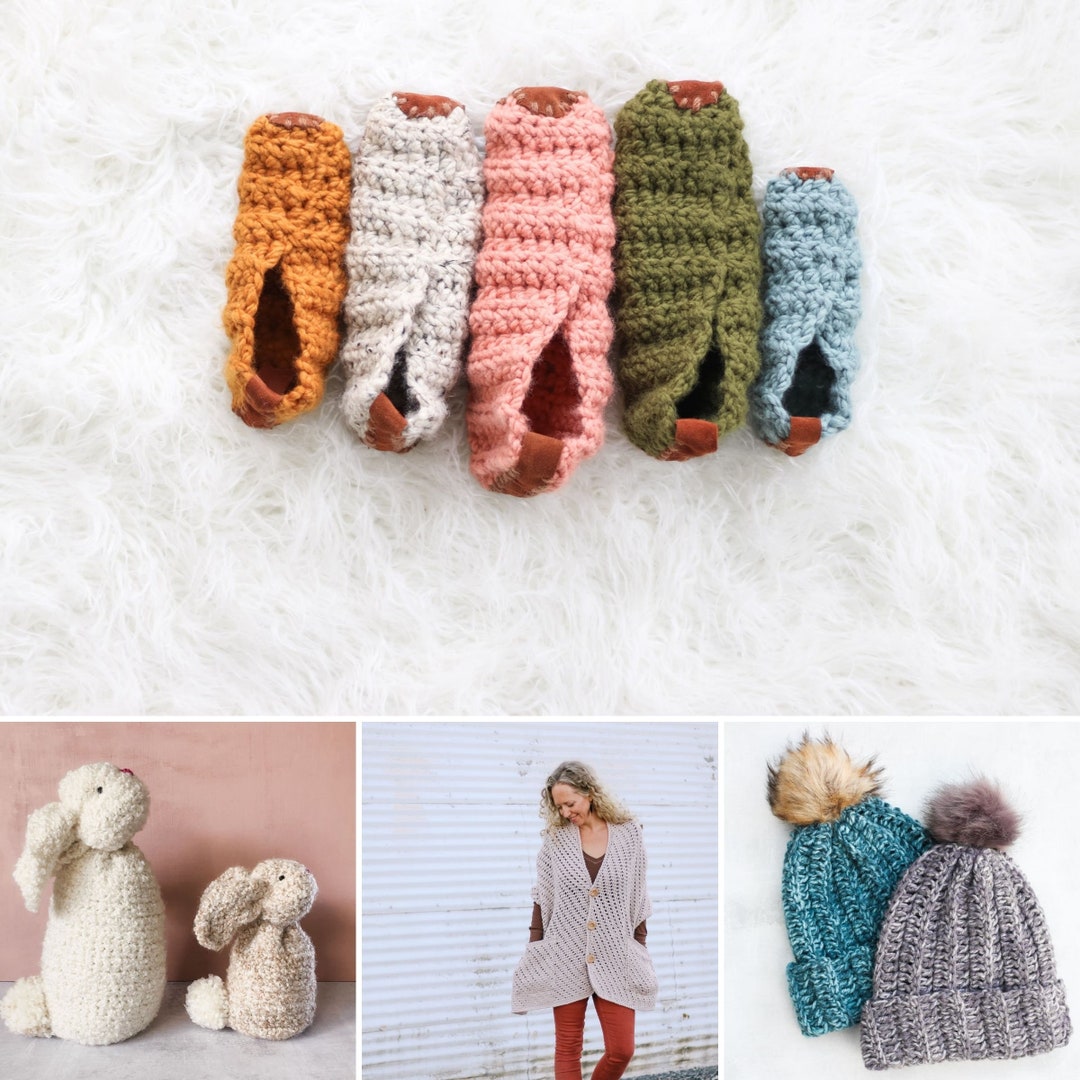 Rectangle Crochet Patterns Bundle / Easy Crochet Patterns / Beanie ...