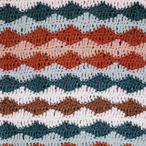 Crochet Pattern / Wave Effect Blanket / Ocean Inspired Throw / Ripple ...