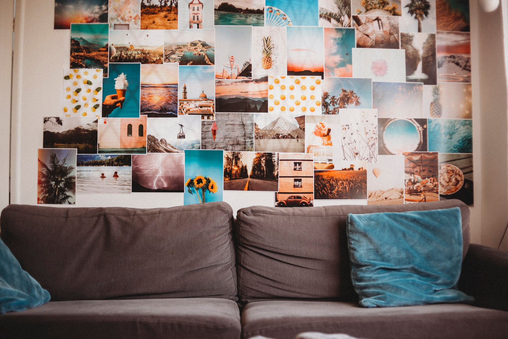 Collage Wall Kit, Printable Set of 45 Photos, Retro Wall Art, Digital ...
