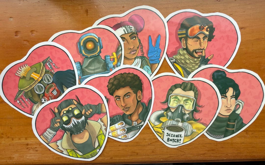 Apex Legends Heart Stickers - Etsy