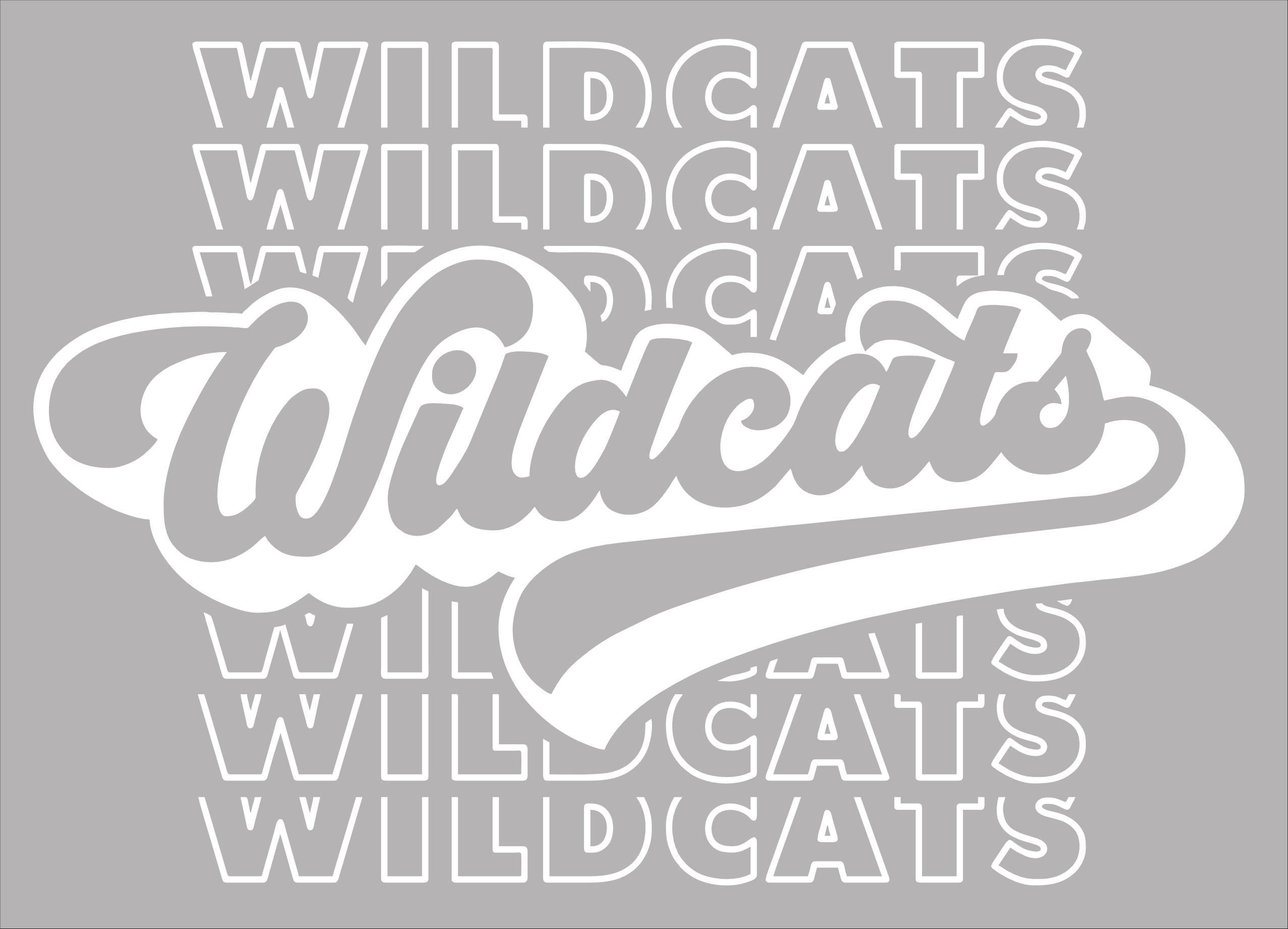 Wildcats Stacked Retro Text *PNG Only* - Etsy