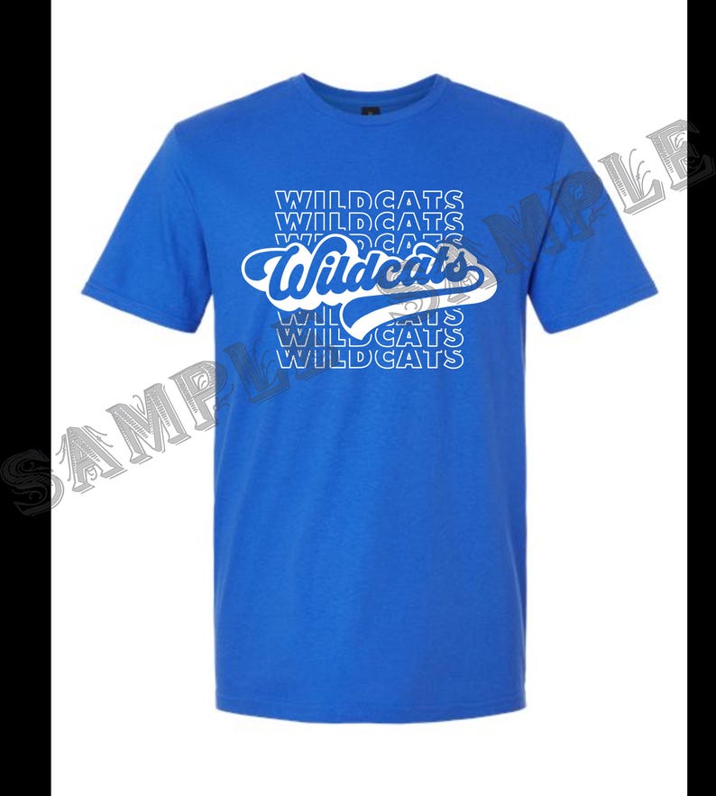 Wildcats Stacked Retro Text *PNG Only* - Etsy