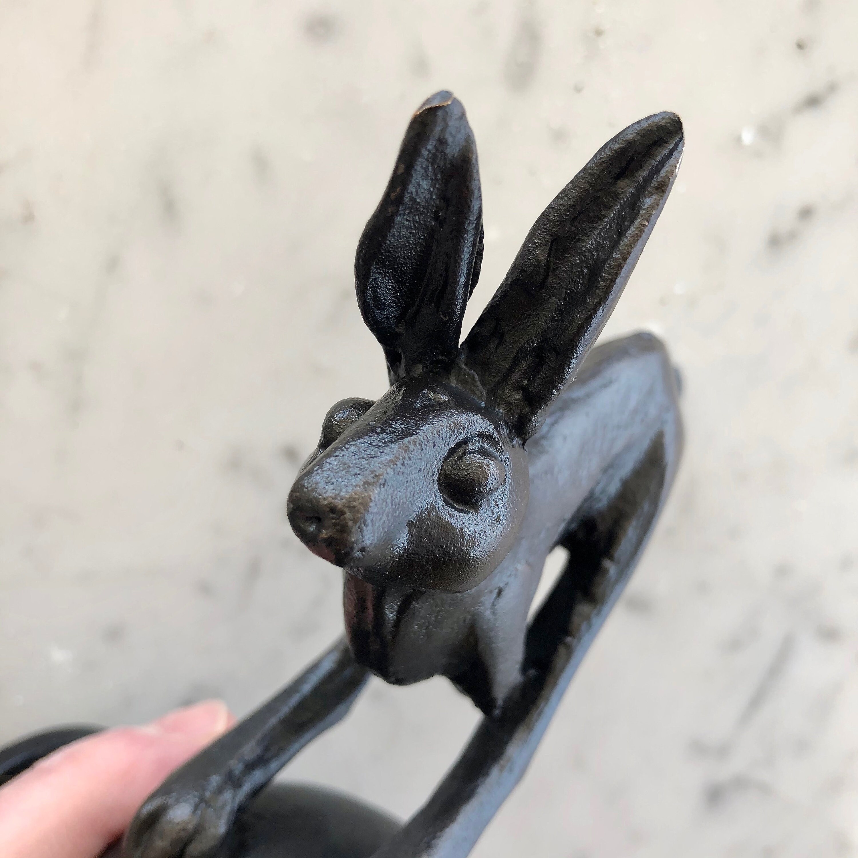 Solid Bronze Cast "hare" Door Knob - Etsy