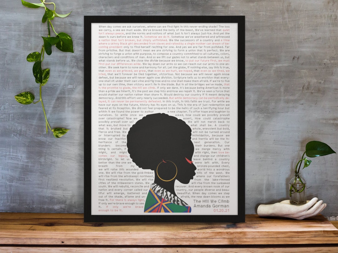 Amanda Gorman Full Poem | Printable (SVG, PDF, PNG) "the Hill We Climb ...