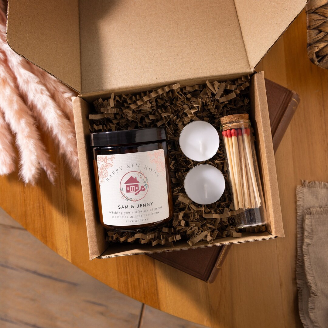 New Home Candle Gift Set, Personalised Housewarming Gift, First Home ...