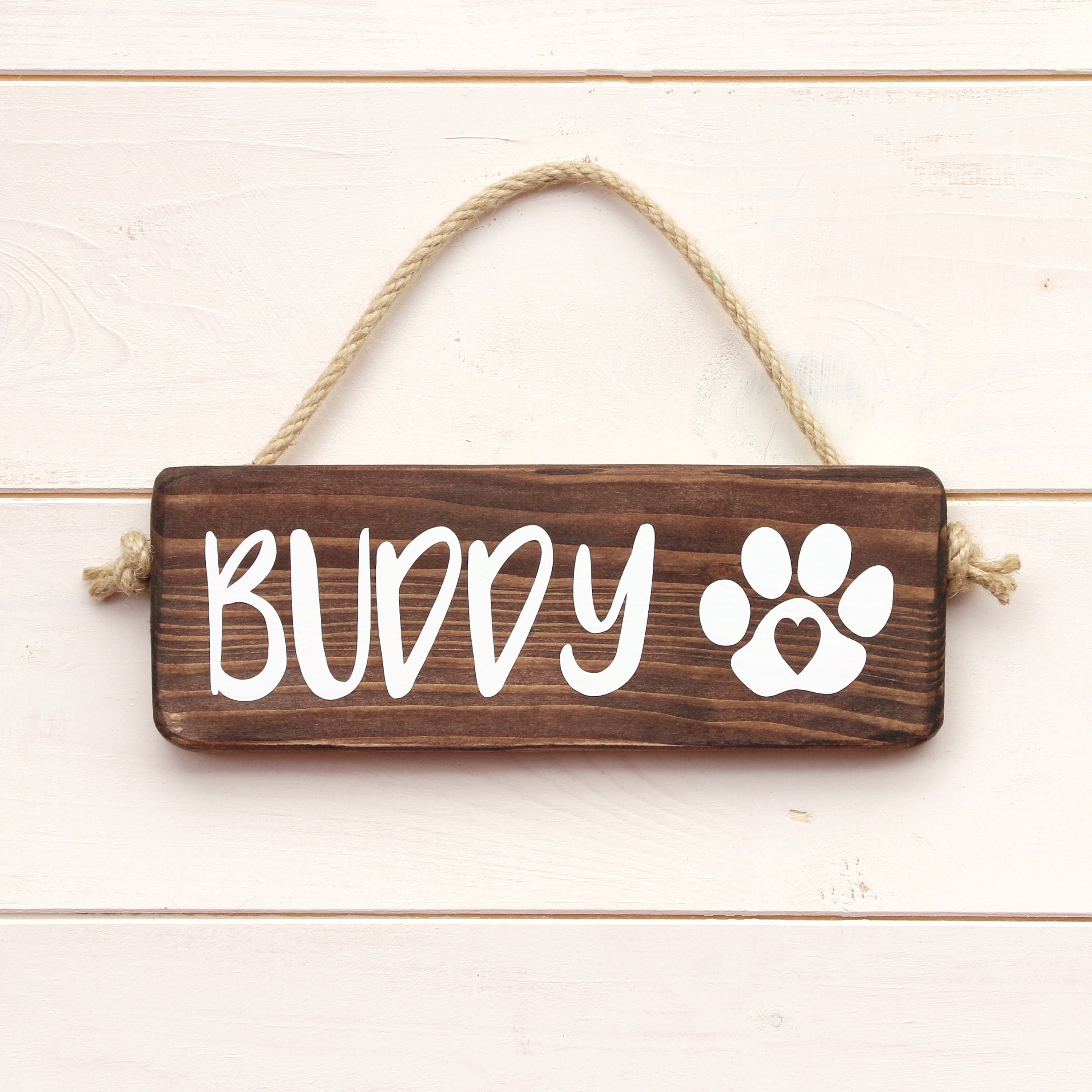 Wood Dog Name Sign, Personalized Dog Sign, Dog House Sign, Rustic Pet ...