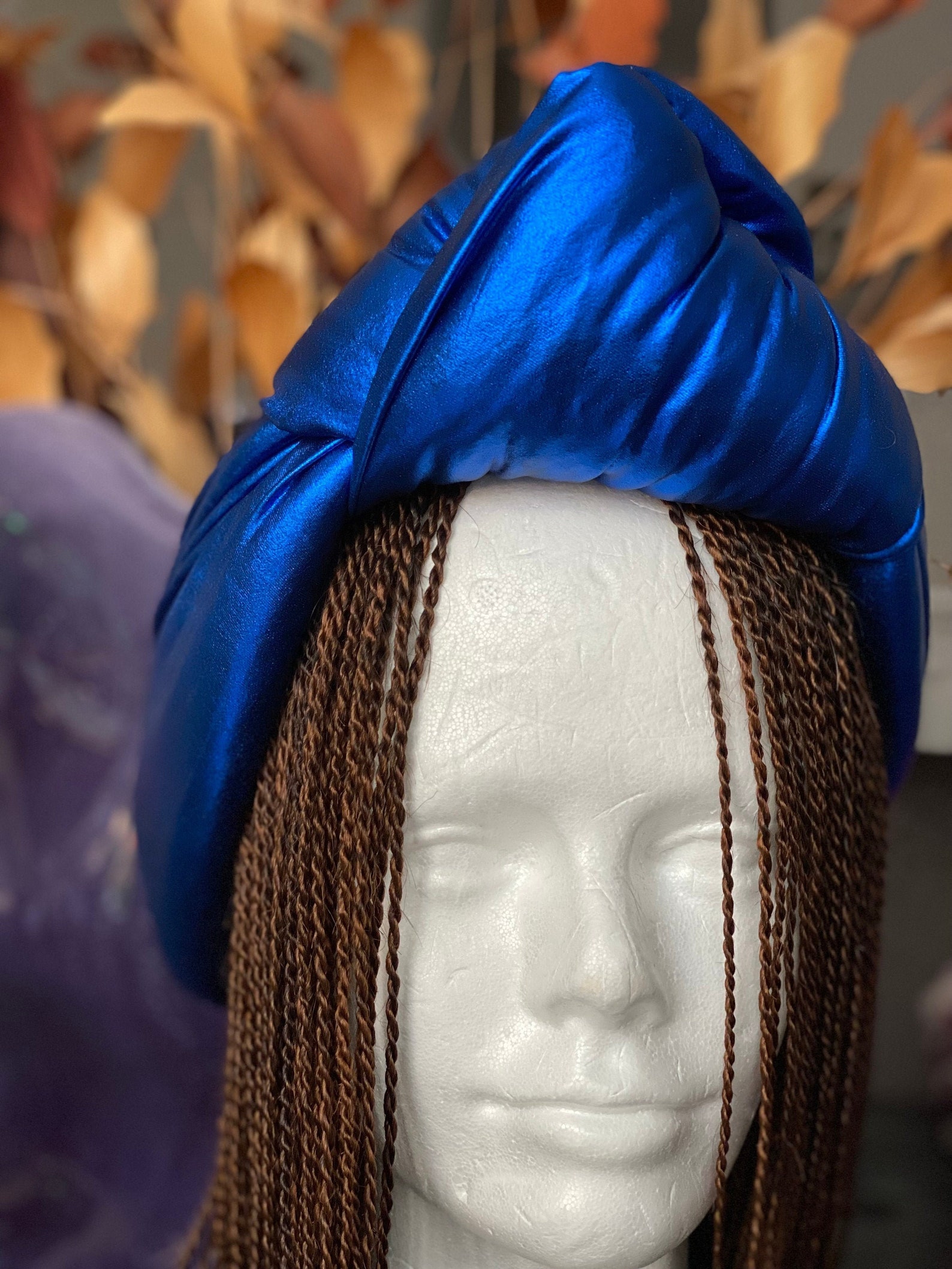 Adult Padded Soft and Stretchy Knotted Turband, Accordion Ankara ...