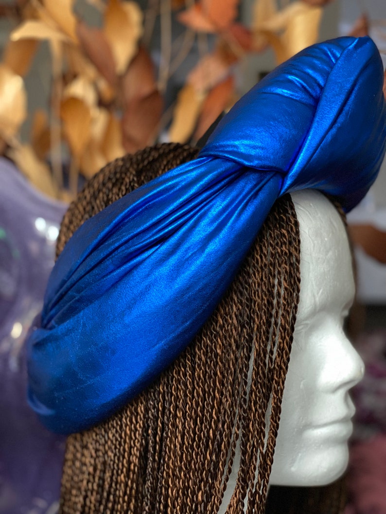 Adult Padded Soft and Stretchy Knotted Turband, Accordion Ankara ...