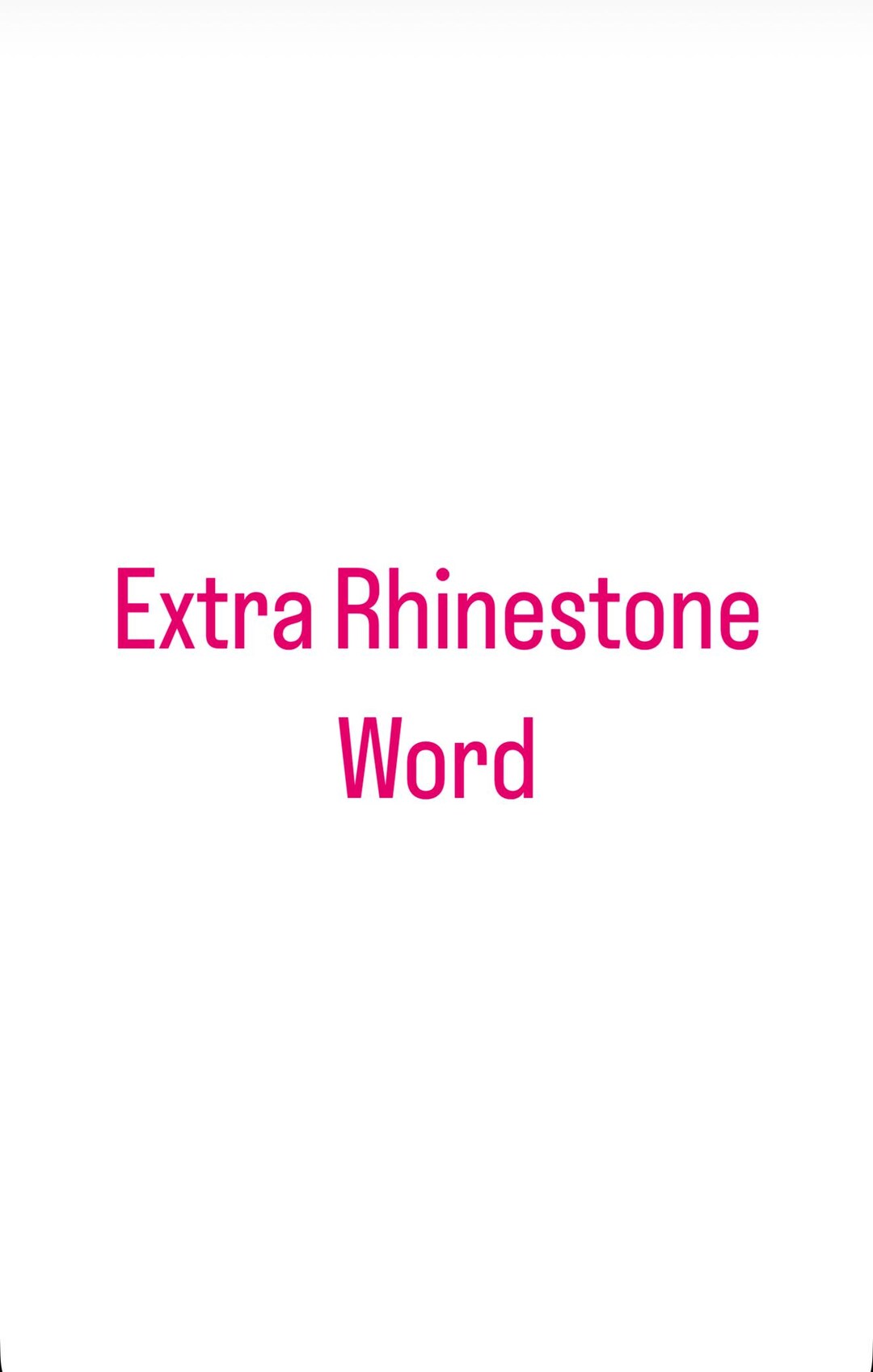 Extra Rhinestone Word - Etsy