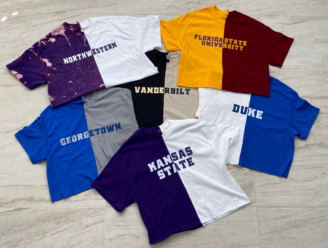 Custom College Half Shirts - Etsy
