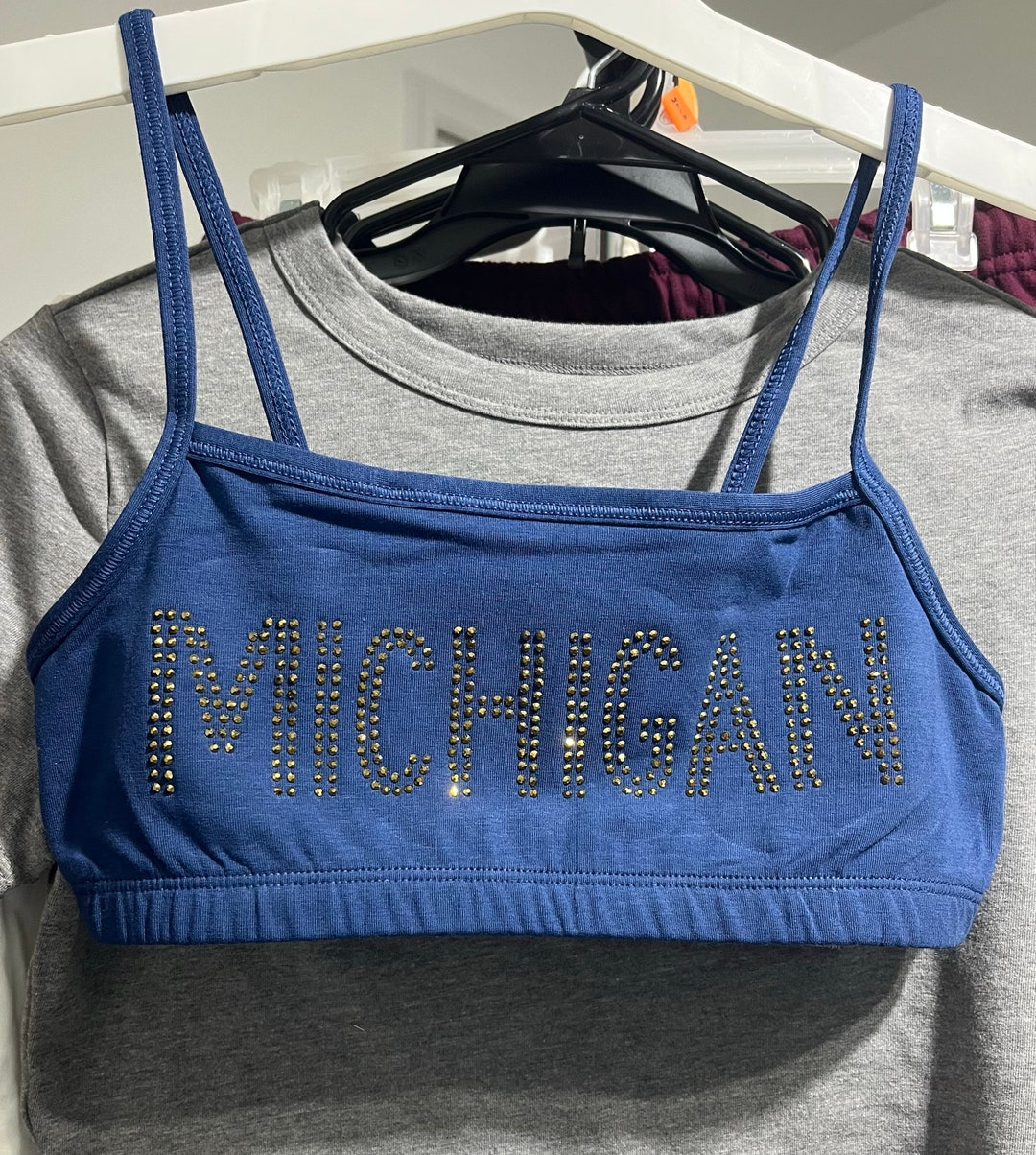 Custom College Rhinestone Cami Bra| College Bed Party - Etsy