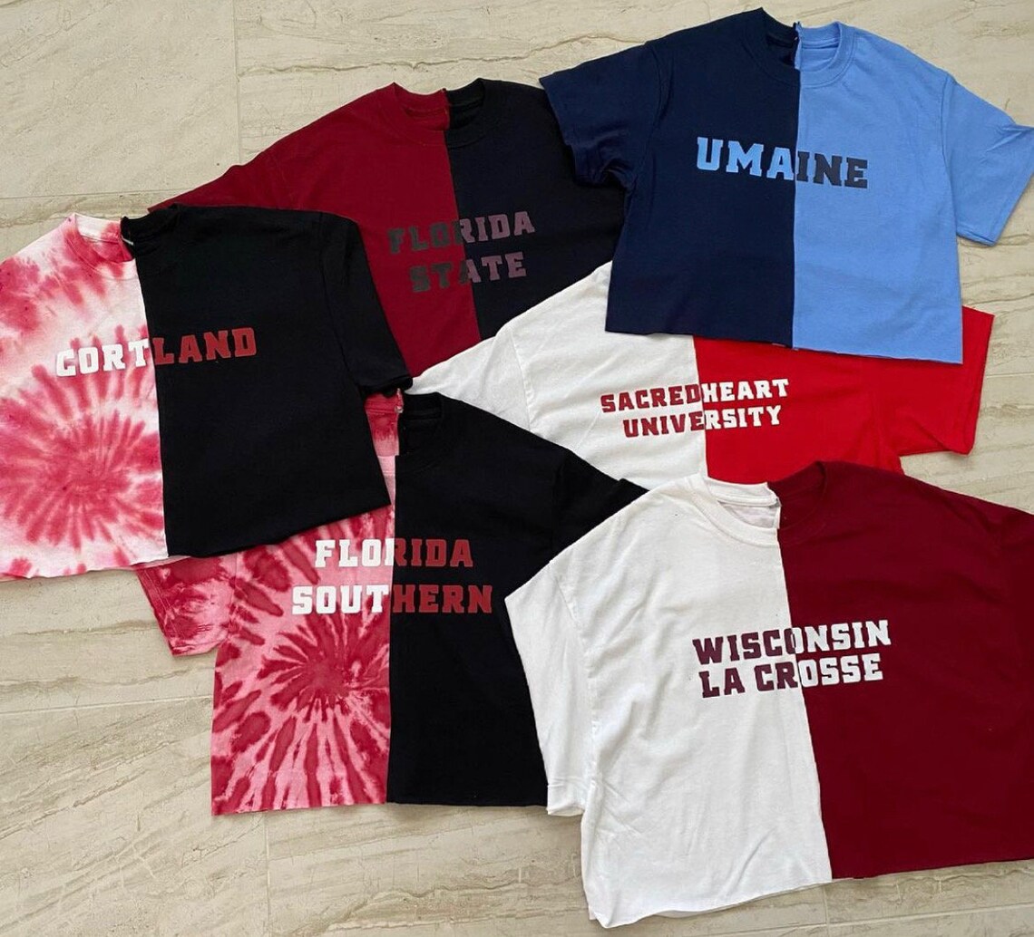 Custom College Half Shirts - Etsy