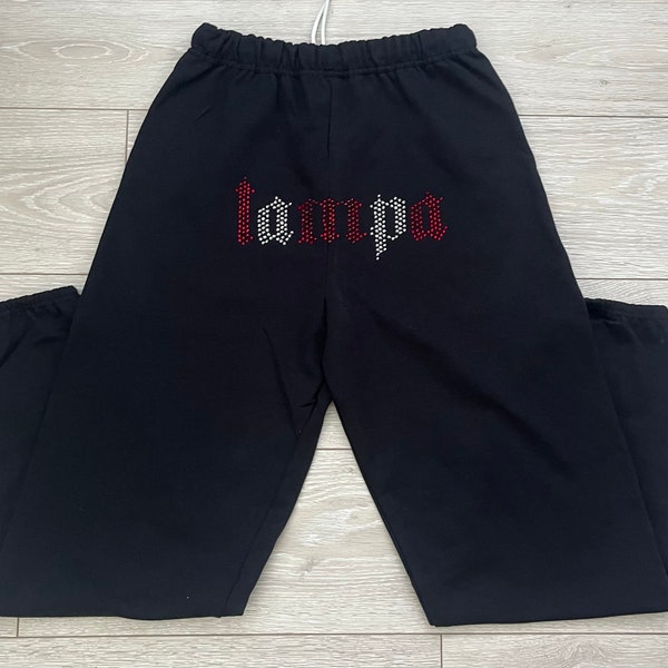 Rhinestone Sweatpants - Etsy