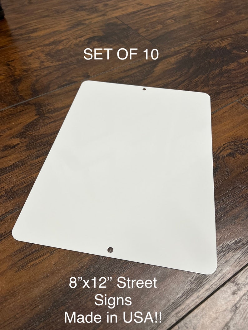 8"x12" Aluminum Sublimation Street Sign Blanks - Set of 10 - Etsy