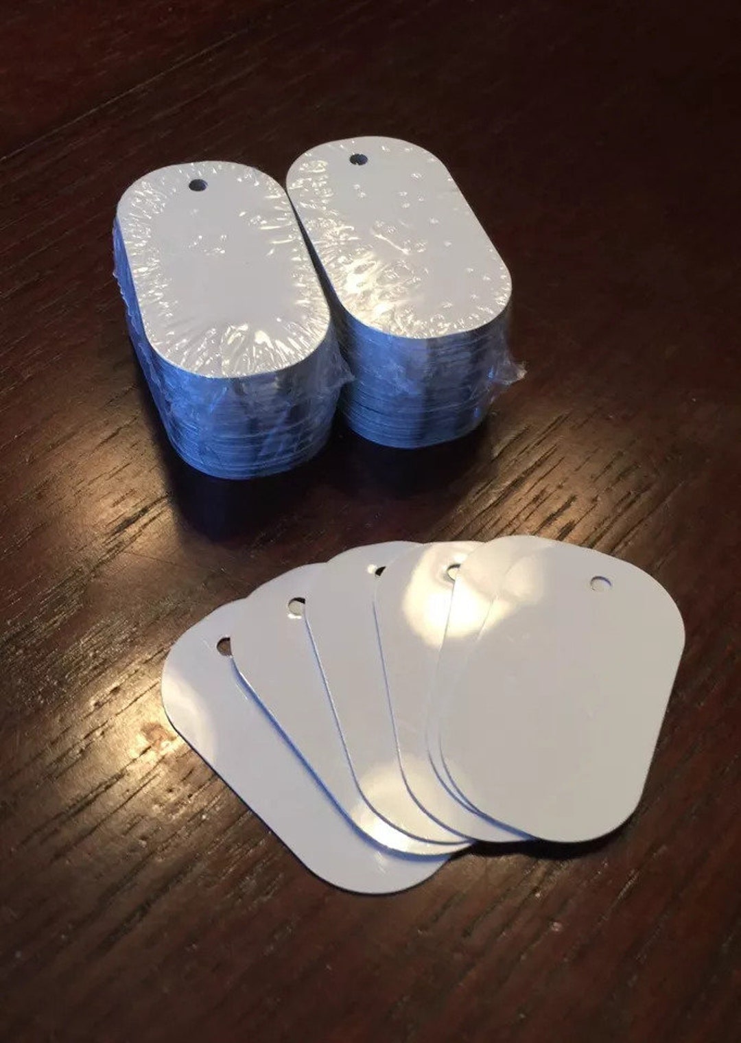 Gloss White Aluminum Dye Sublimation Dog Tag Blanks - 100pcs - Etsy