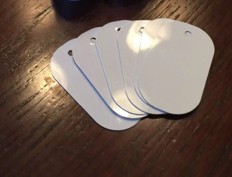 Gloss White Aluminum Dye Sublimation Dog Tag Blanks - 50pcs - Etsy