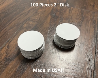 1 Round Insert Sublimation White Aluminum Blank Disc, 0.025 Thick Lot ...