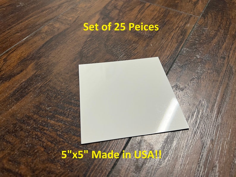 5" X5" Gloss White Aluminum Sublimation Blanks - 25pcs - Etsy
