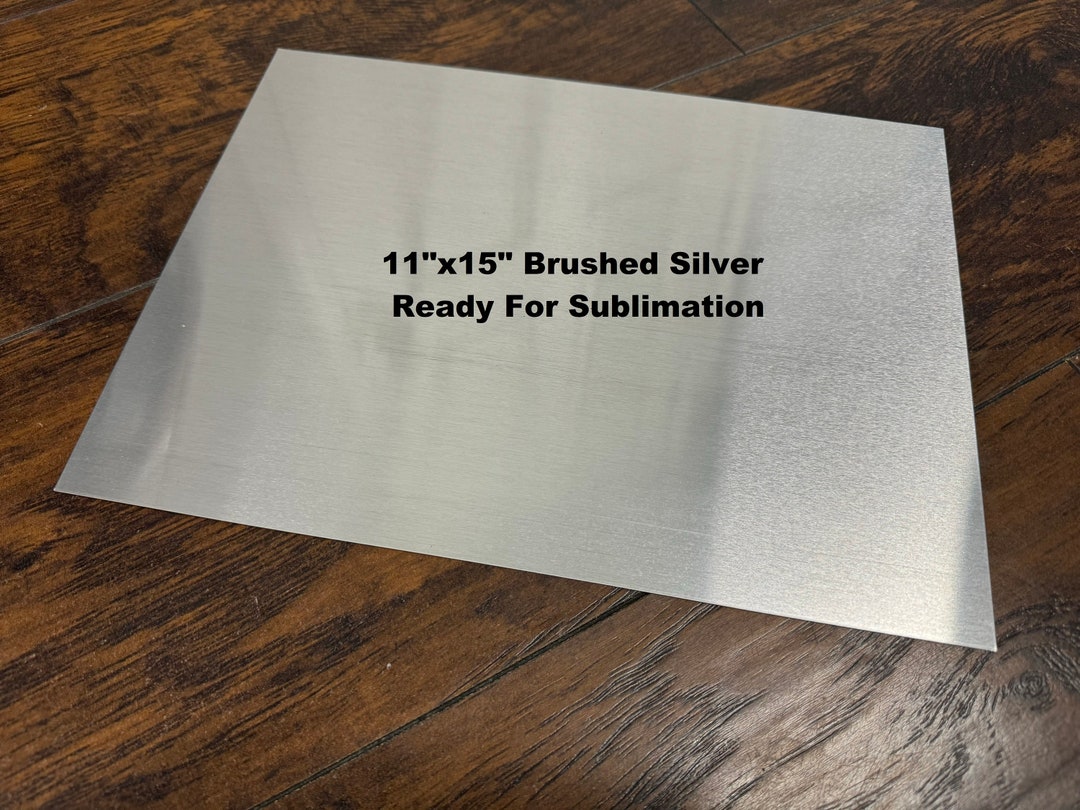 11"x15" Brushed Silver Aluminum Photo Sublimation Sign Blanks - Set of ...