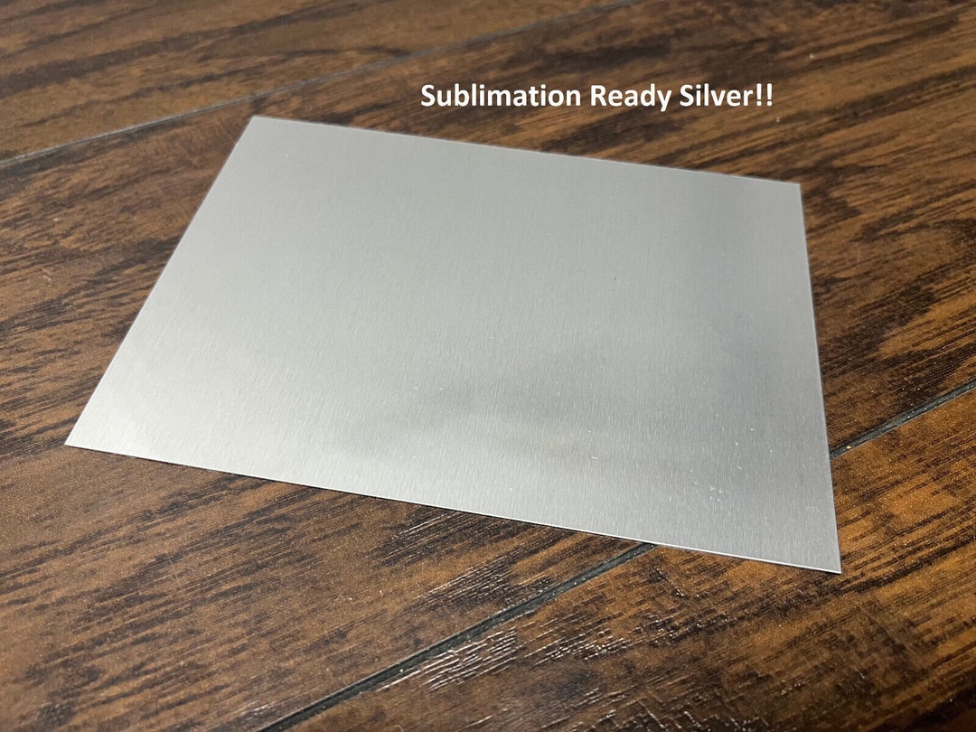 5" X 7" PHOTO SHEET -aluminum Sublimation Blanks, Silver, Square ...