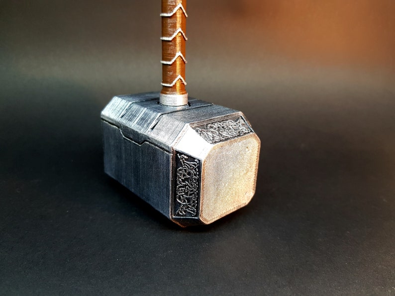Thor Hammer Thor Hammer Sculpture 3D Printed Handmade Painted Thor ...