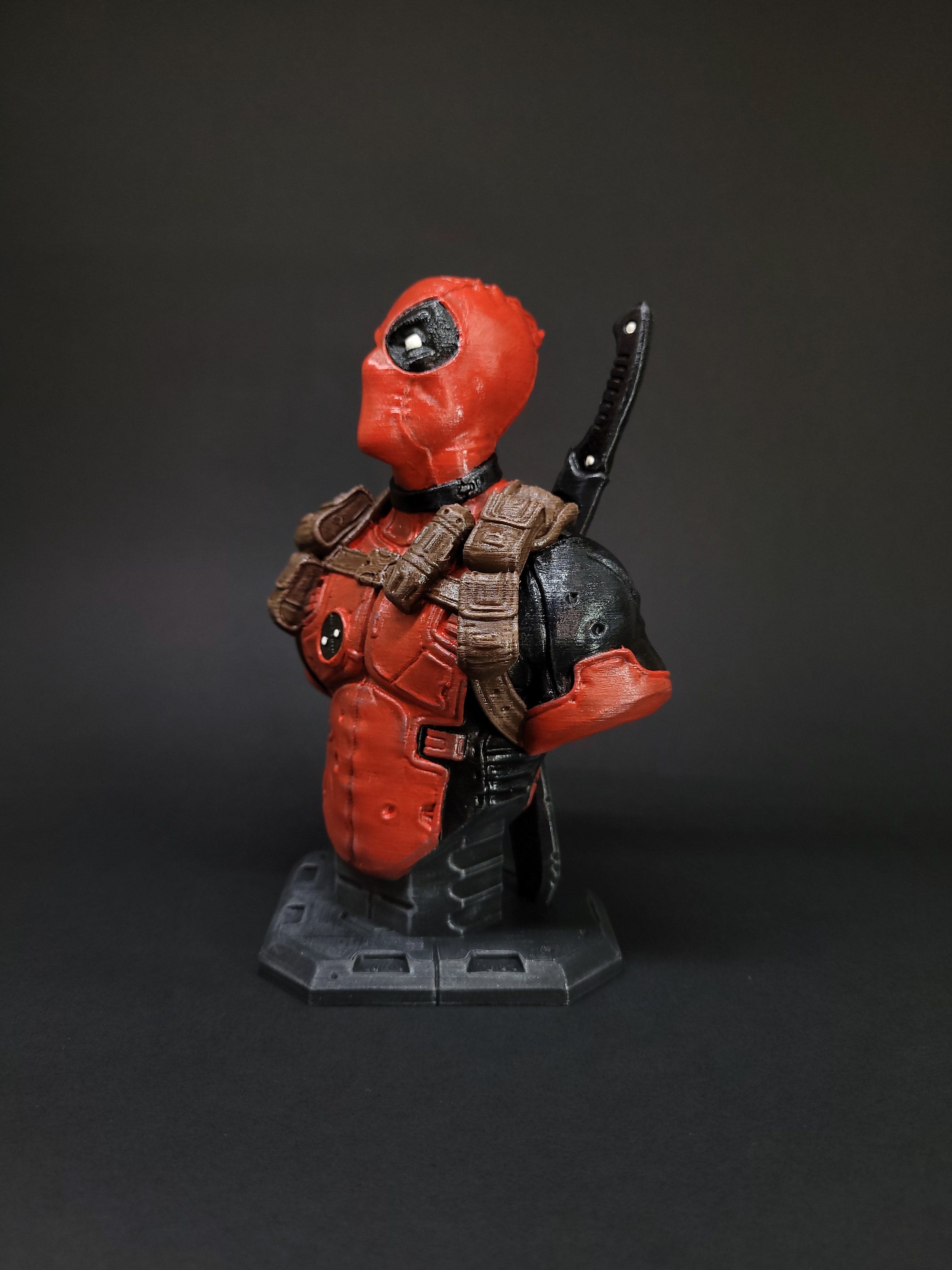 Deadpool Bust glossy Varnish Deadpool Sculpture Deadpool Bust 3D ...
