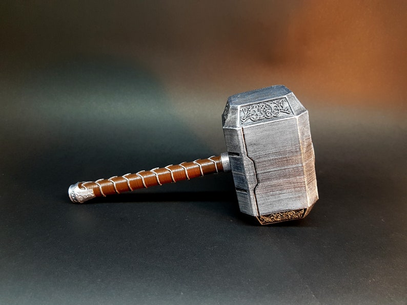 Thor Hammer Thor Hammer Sculpture 3D Printed Handmade Painted Thor ...