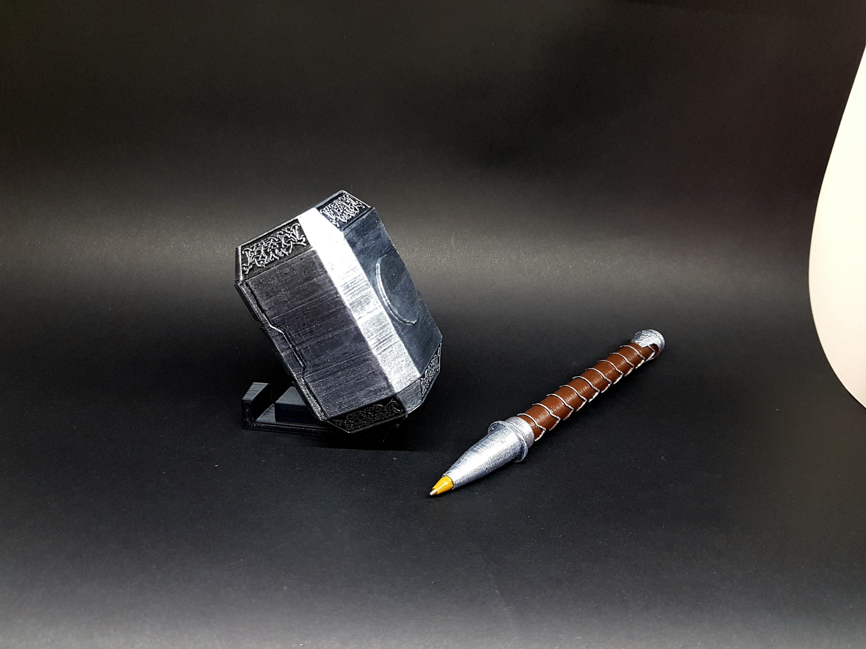 Thor Hammer Thor Hammer Sculpture 3D Printed Handmade Painted Thor ...