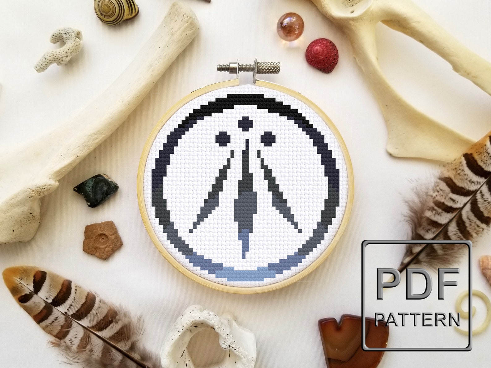 The Awen Symbols of Harmony PDF Pattern Cross Stitch - Etsy Australia