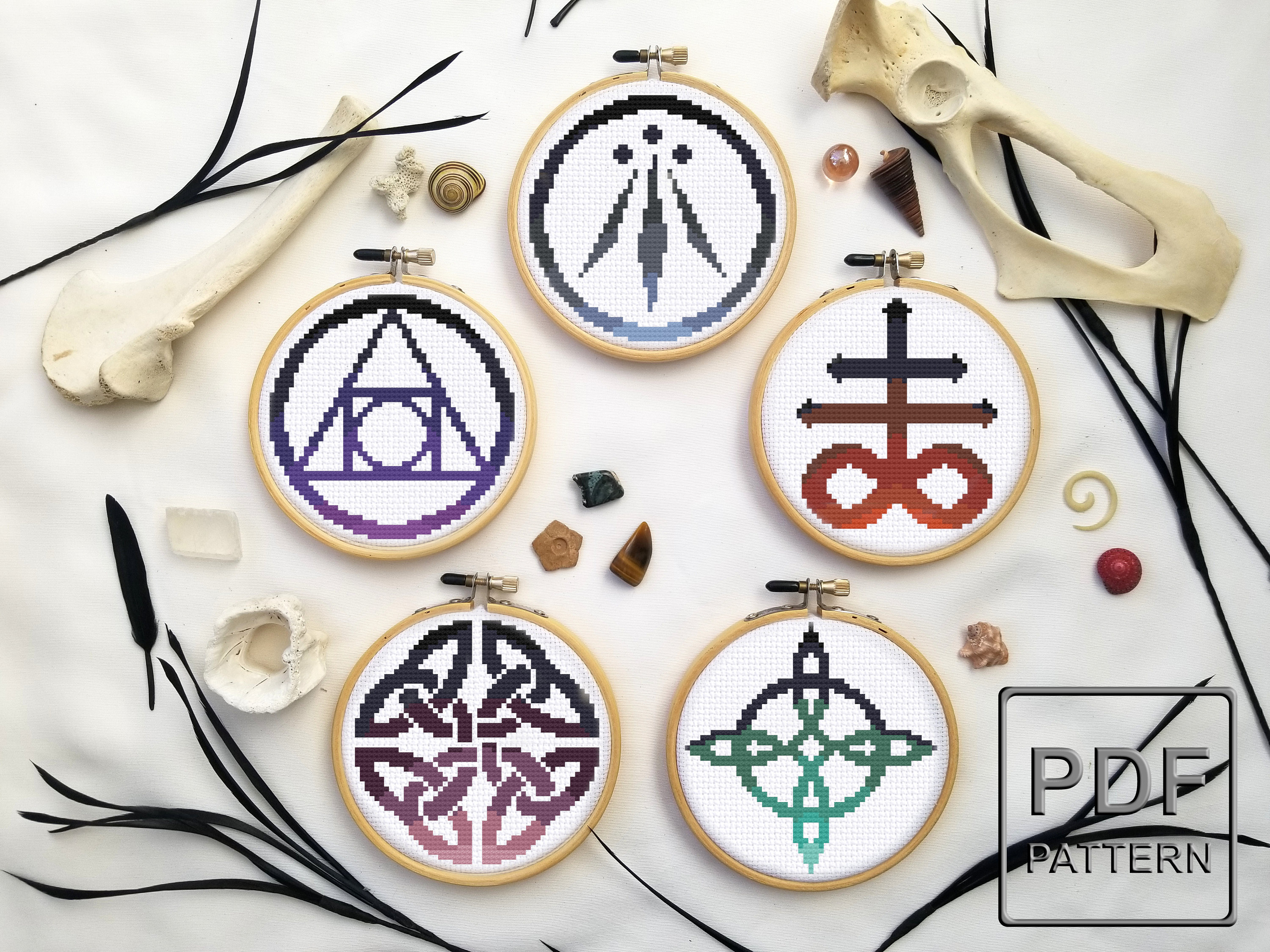 The Symbols of Harmony 5 Pattern Bundle PDF Pattern Cross - Etsy