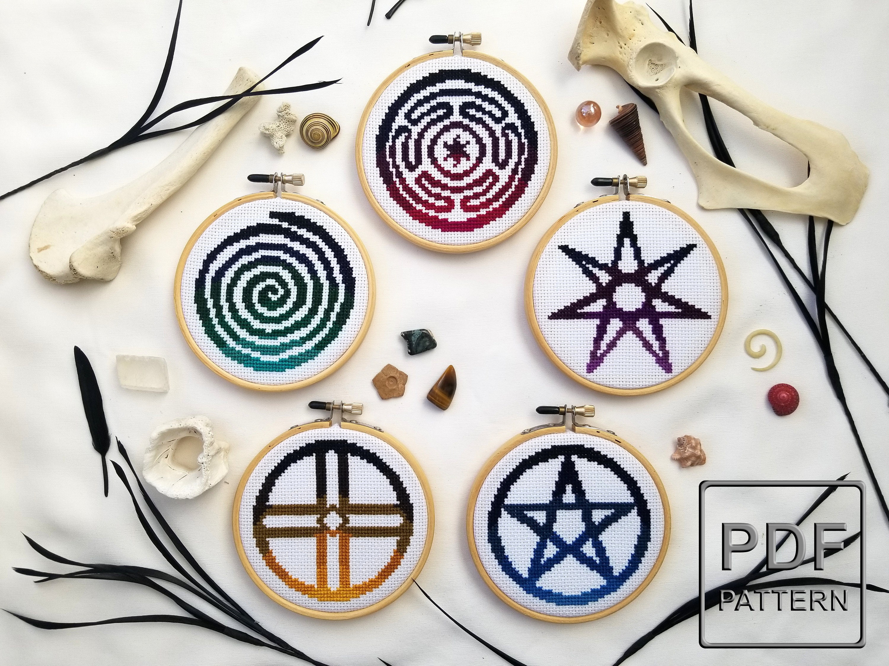 The Symbols of Life 5 Pattern Bundle PDF Pattern Cross | Etsy