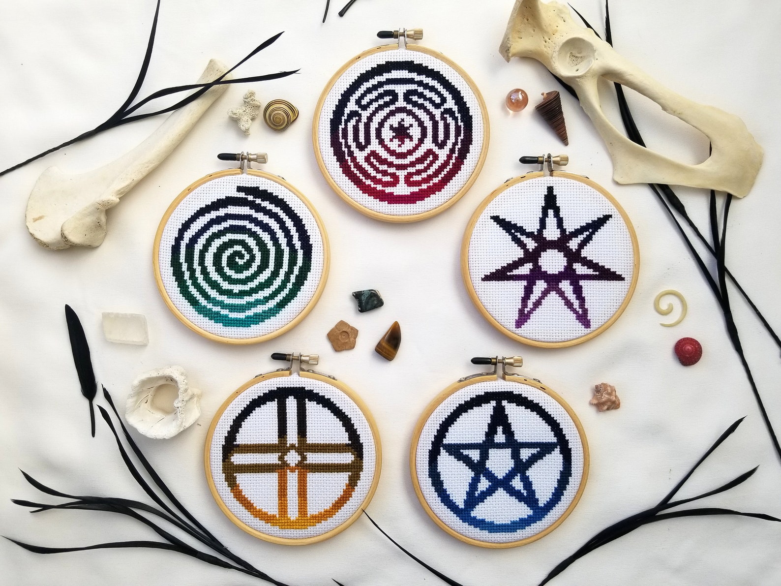 Hecate's Wheel Symbol of Life PDF Pattern Cross Stitch - Etsy