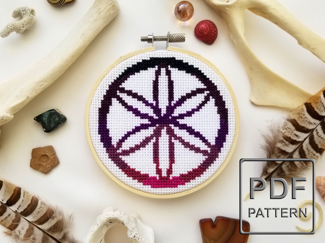 The Hexafoil, Symbol of Balance - PDF Pattern Cross Stitch, Embroidery ...