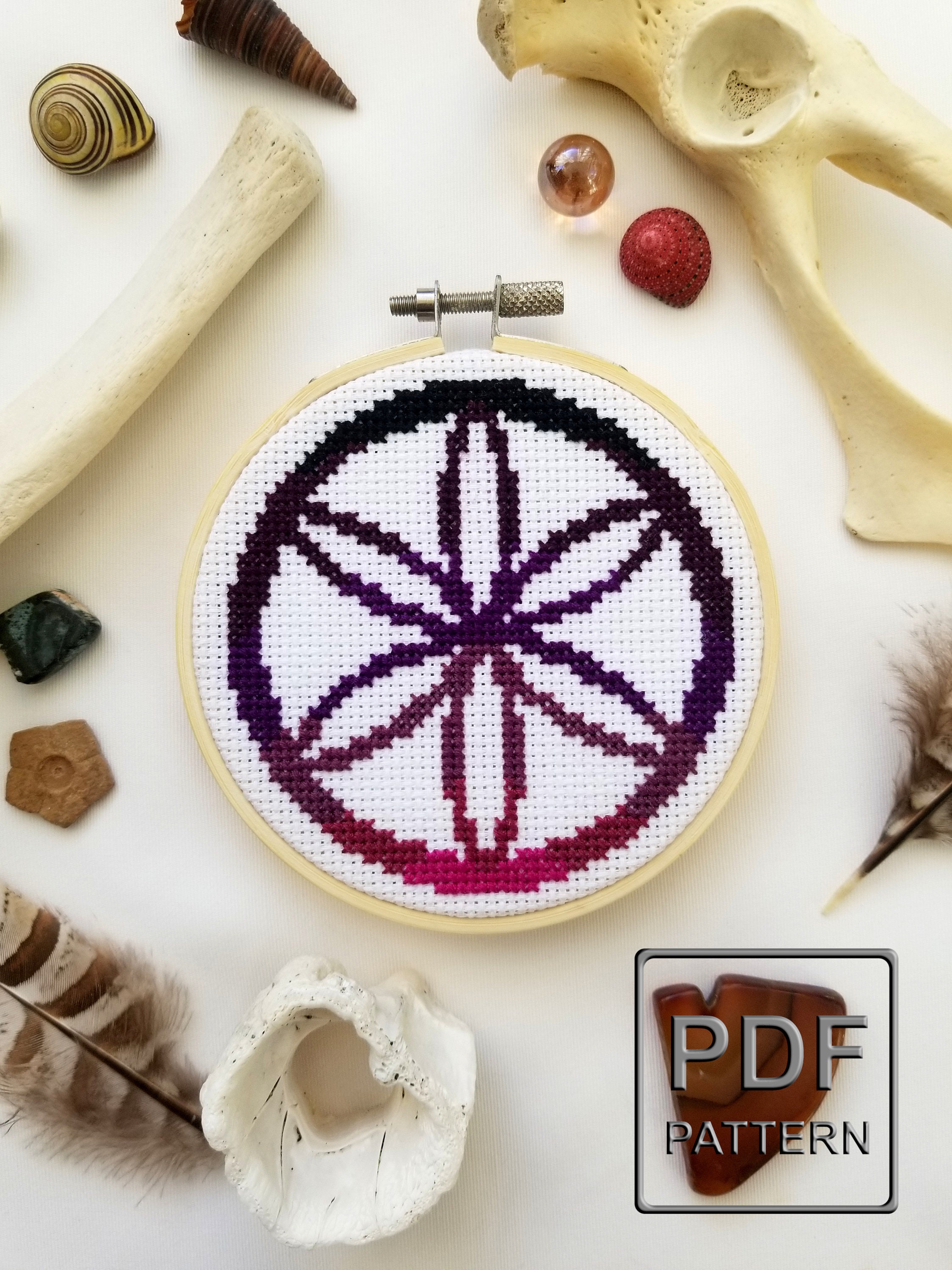 The Hexafoil Symbol of Balance PDF Pattern Cross Stitch - Etsy