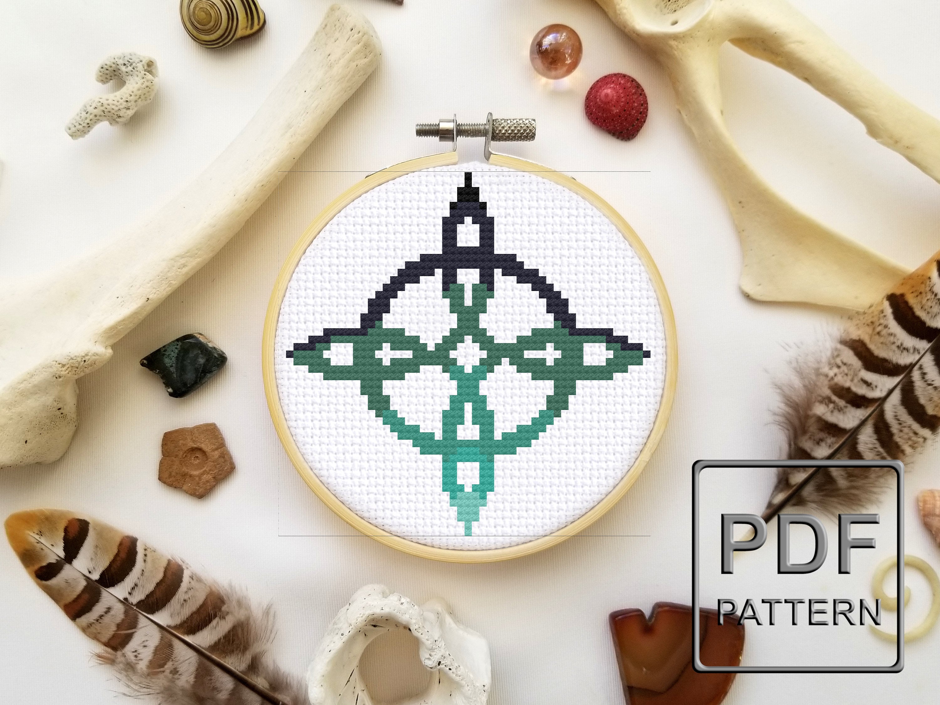 Witch's Knot, Symbols of Harmony PDF Pattern Cross Stitch, Embroidery ...