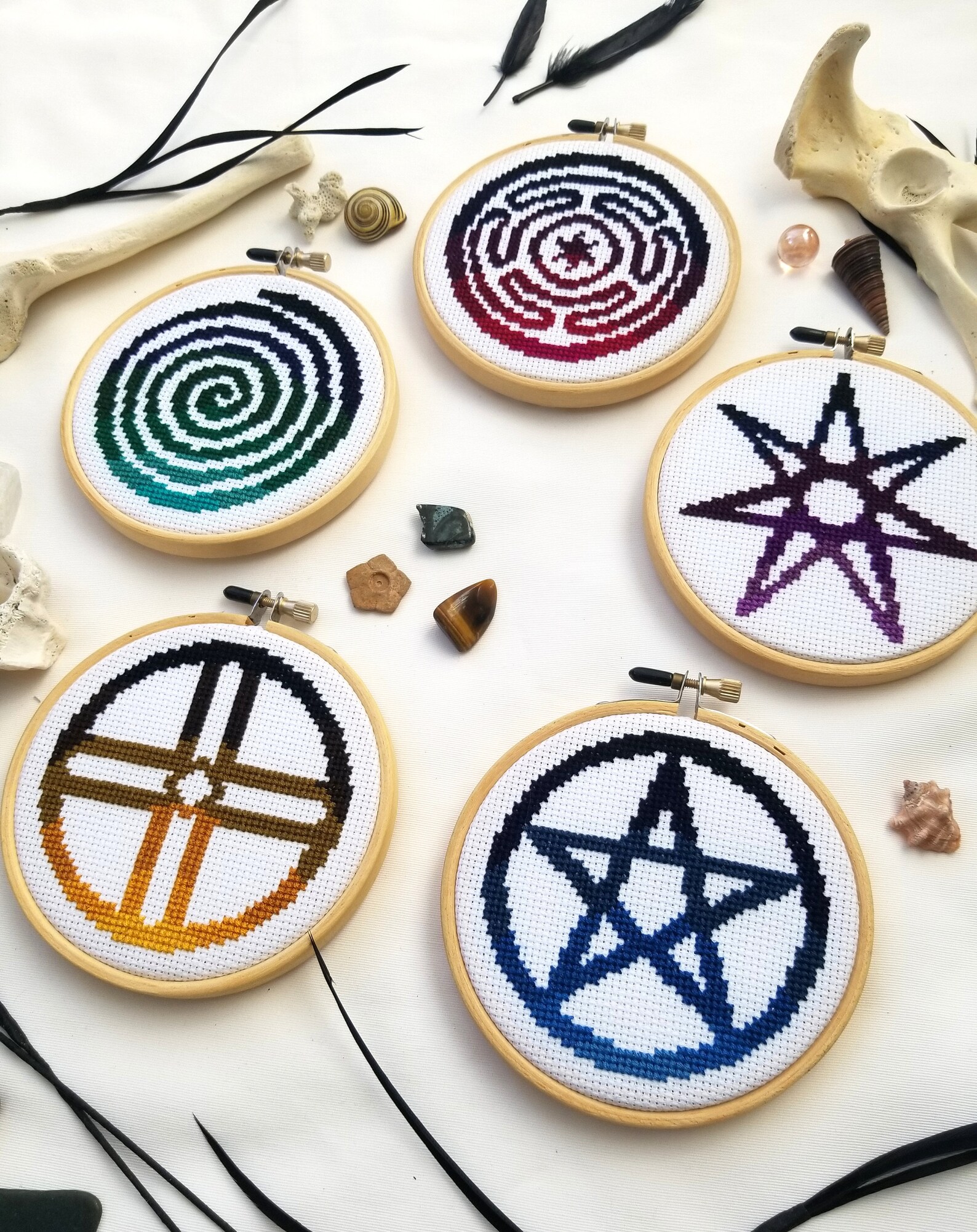 The Symbols of Life 5 Pattern Bundle PDF Pattern Cross - Etsy