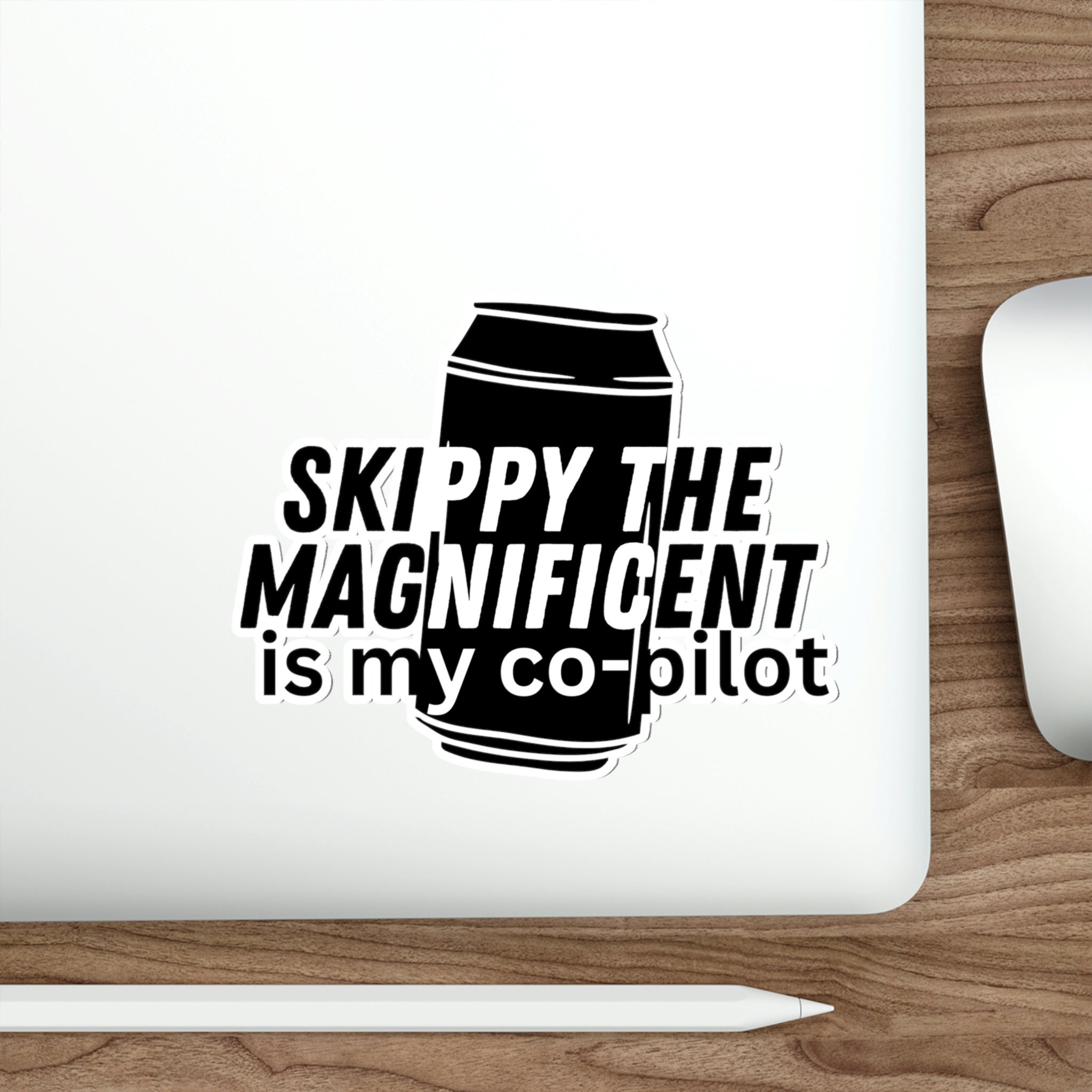 White Skippy the Magnificent is My Co-pilot Sticker, Expeditionary ...