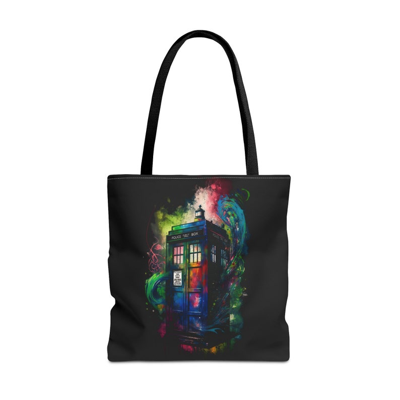Graffiti TARDIS Police Box Tote Bag - Doctor Who Inspired Urban Art ...