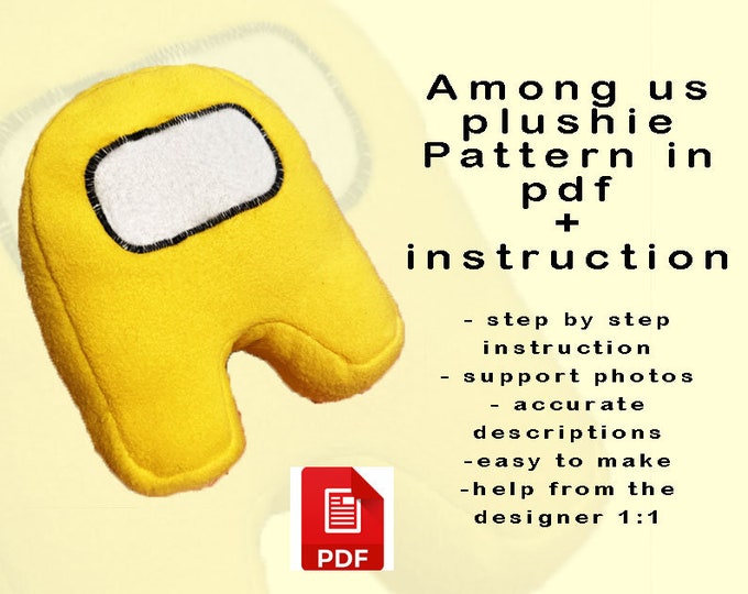 Among Us Plushie Sewing Pattern PDF - Etsy
