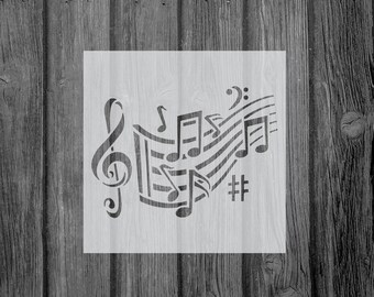 Music Notes Stencil Large Music Note Stencil, Music Stencils, Music ...