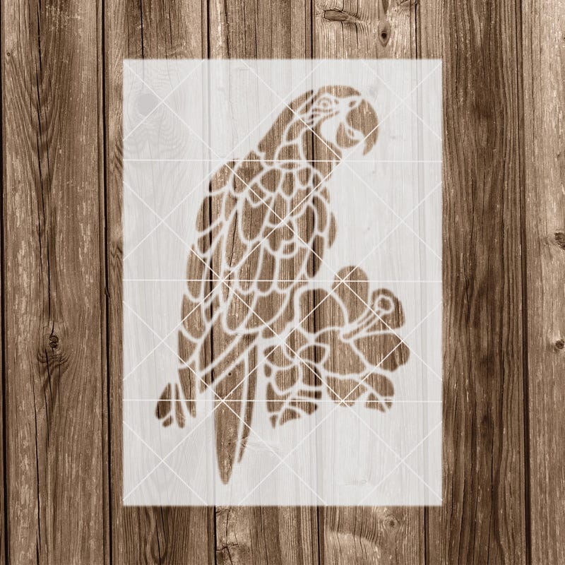 Parrot Stencil - Etsy