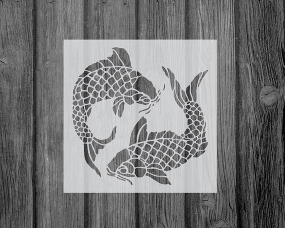 Koi Fish Stencil