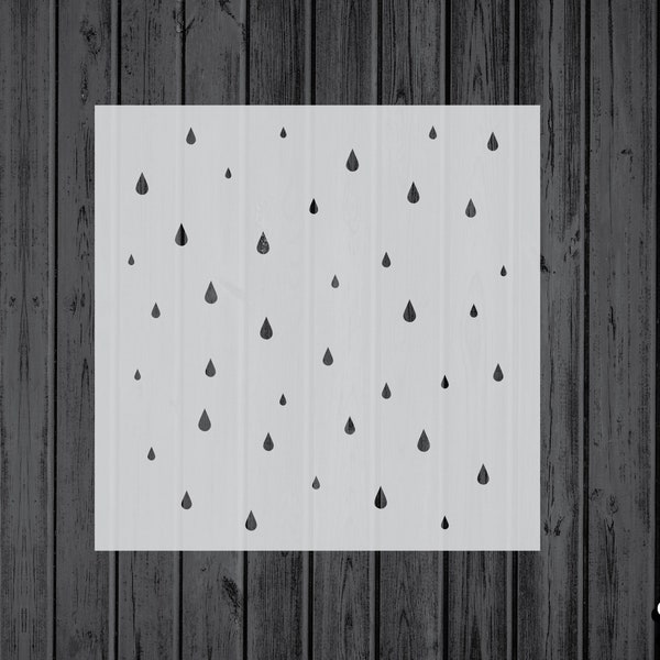 Rain Stencil - Etsy