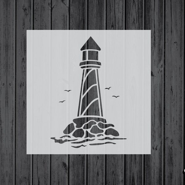 Lighthouse Stencil - Etsy