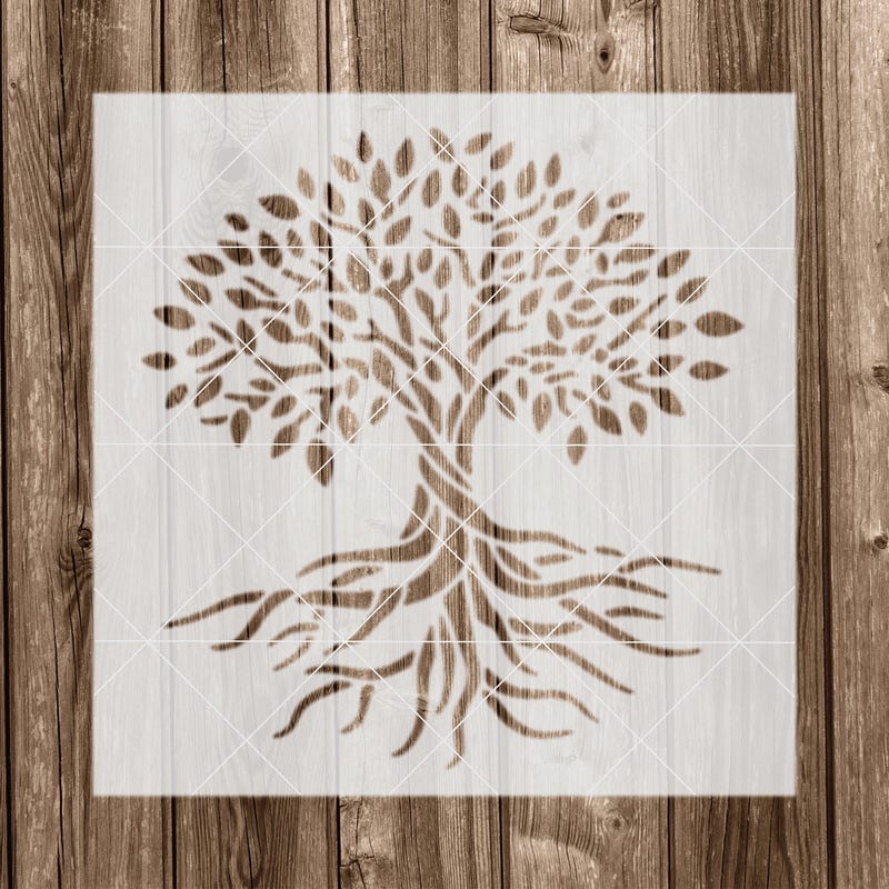 Tree Stencil - Etsy