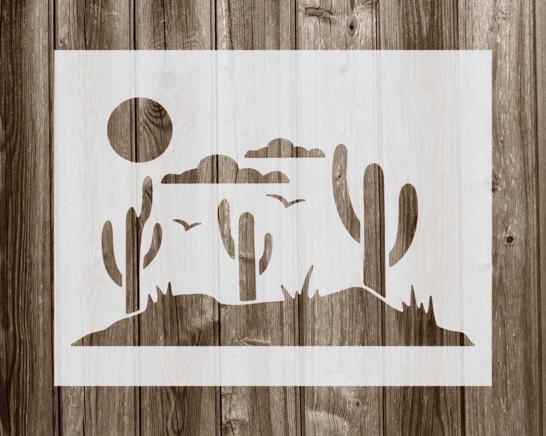 Desert Stencil, Reusable Stencil for Painting, 1032 - Etsy